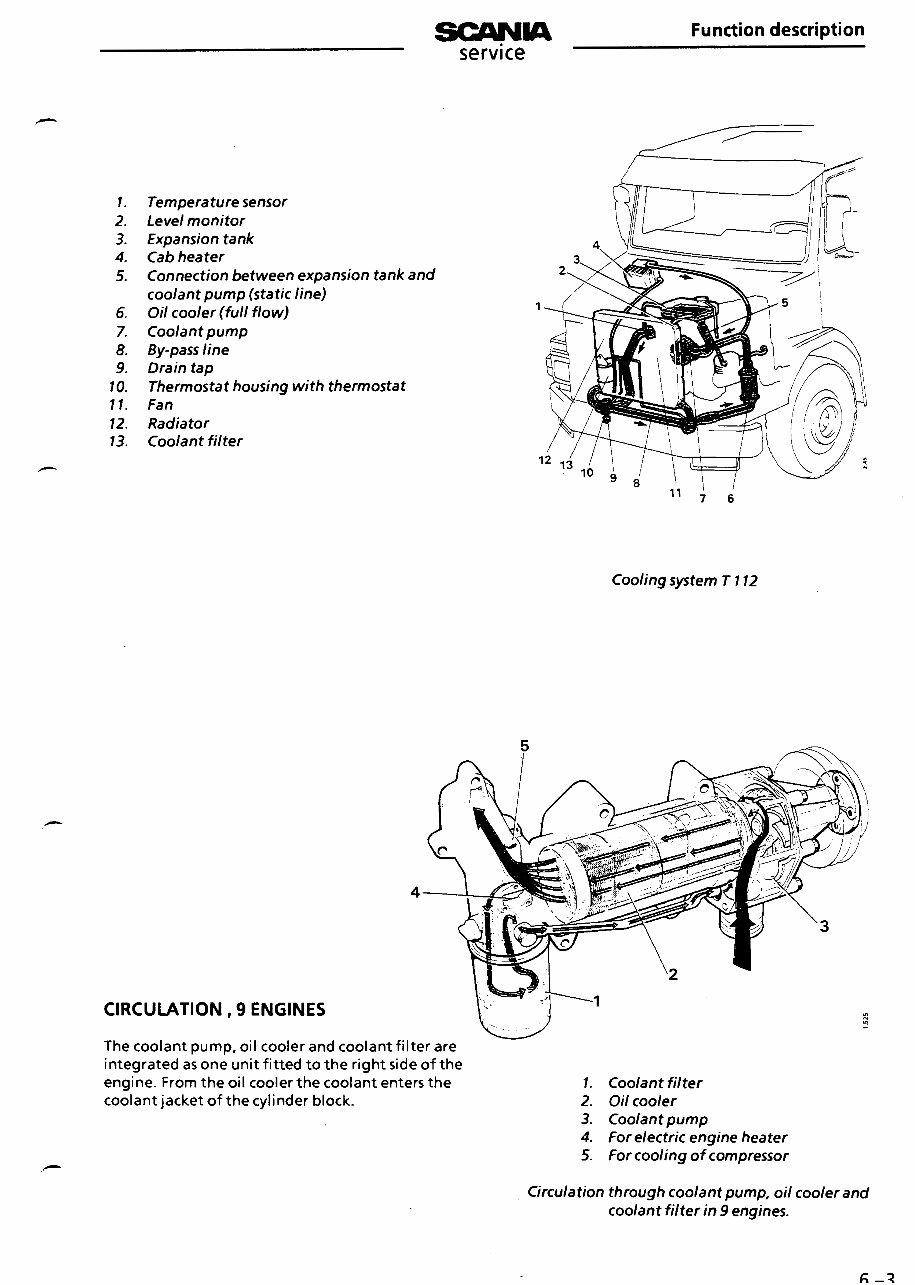 SCANIA COOLING System Manual 9 11 14 LITRE EngineS UPTO 1996