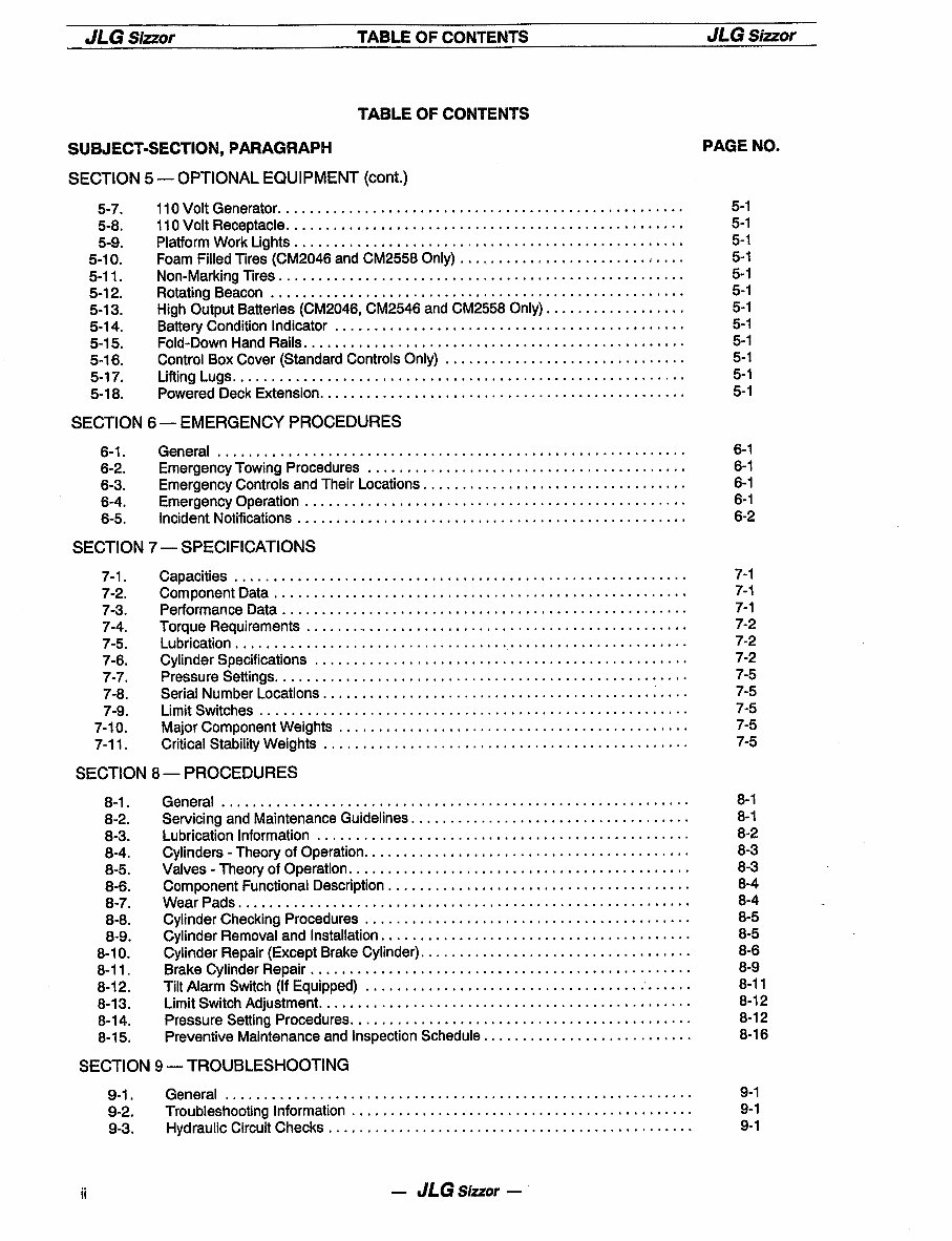 JLG CM2033, CM2046, CM2033, CM2546, CM2558 Models Complete Workshop ...