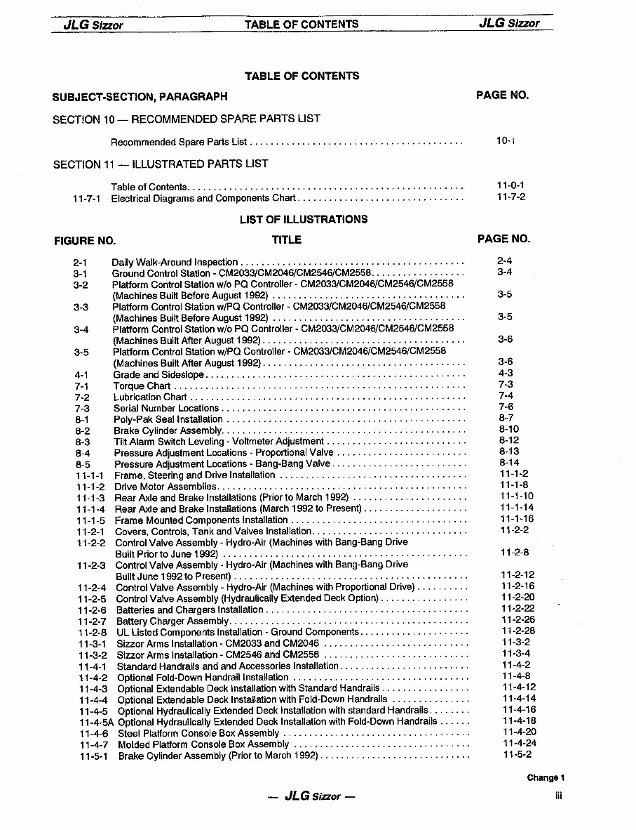 JLG CM2033, CM2046, CM2033, CM2546, CM2558 Models Complete Workshop ...