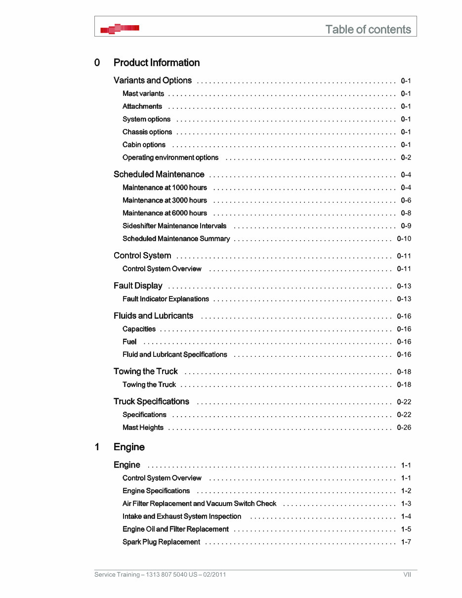 Linde Forklift Truck H1313 Series: H25CT, H27CT, H30CT, H32CT Service ...