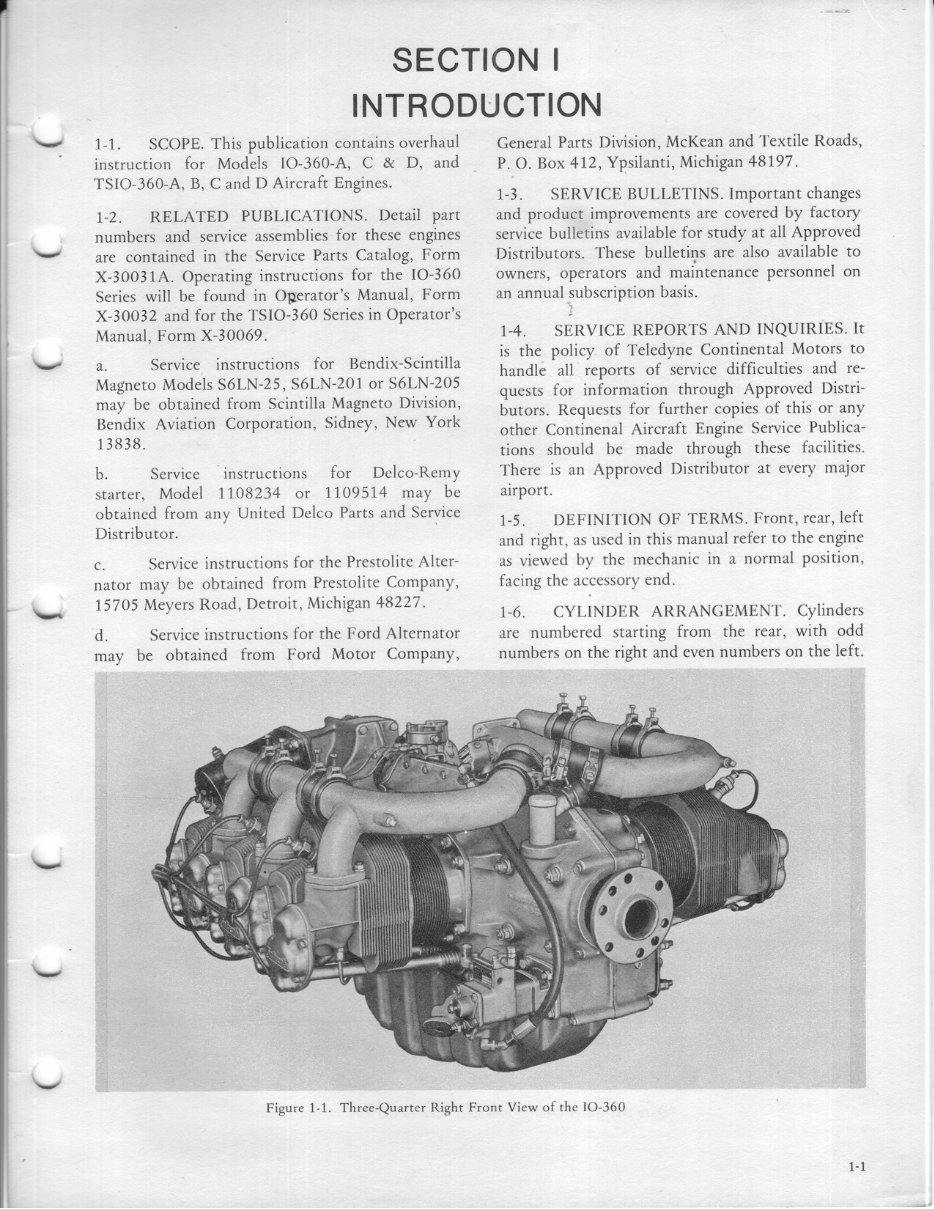 Continental IO-360 TSIO-360 Overhaul Manual | Manuals Online