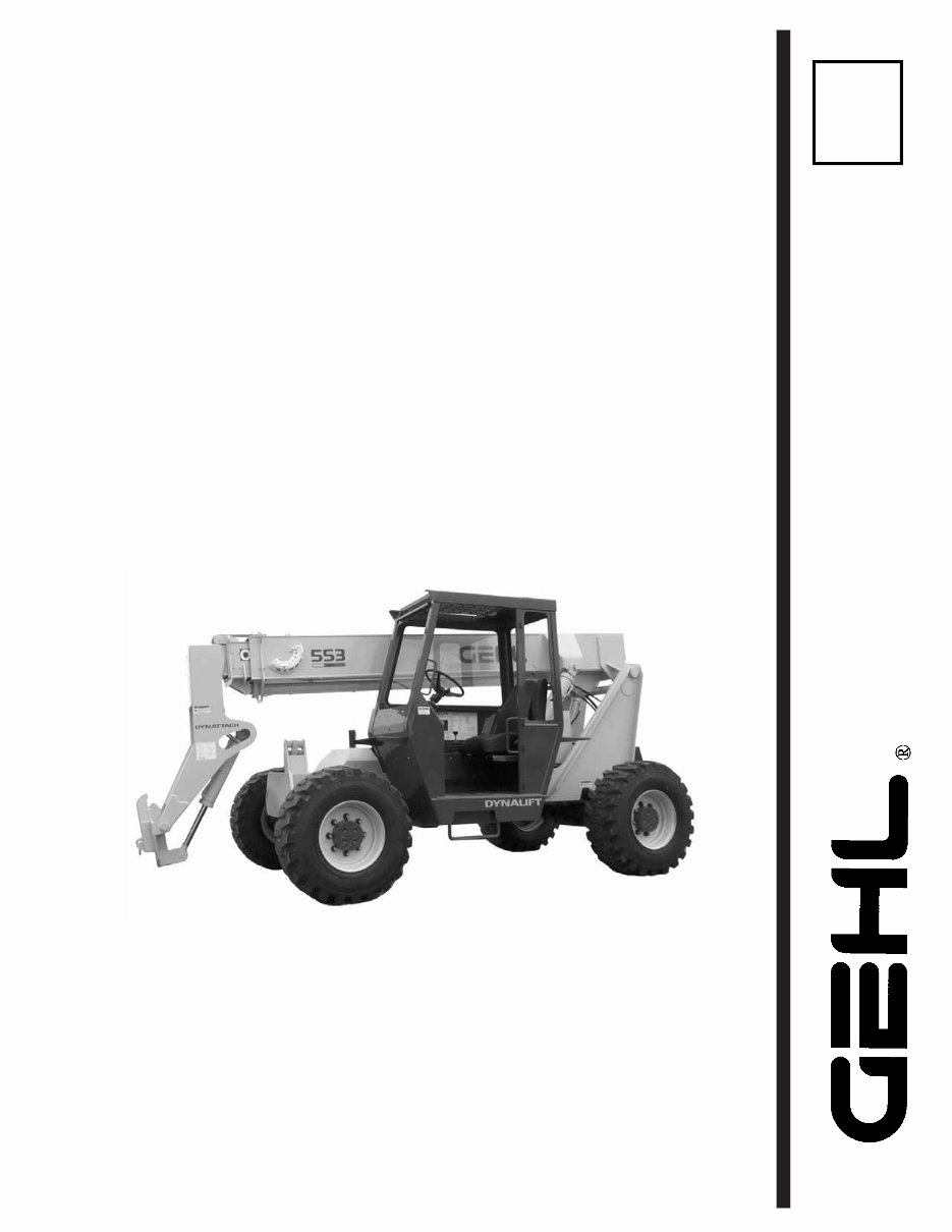 GEHL 552/553 Dynalift Telescopic Boom Forklift Parts Manual