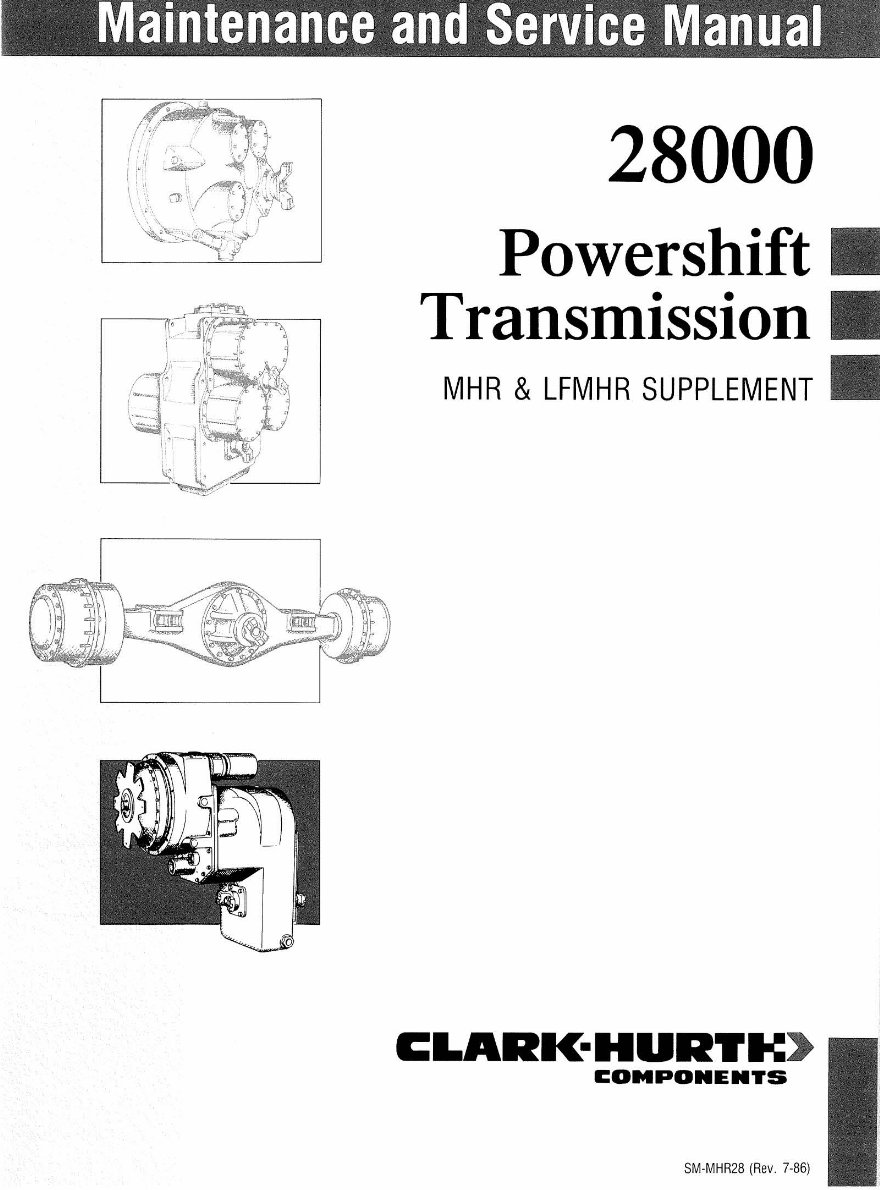 CLARK HURTH 28000 POWERSHIFT Transmission Workshop Service M