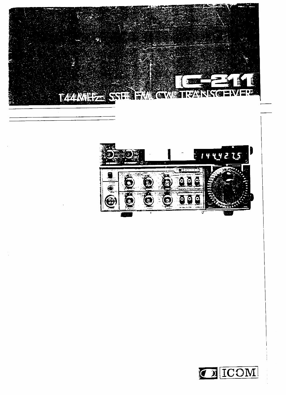 ICOM Service Manual IC 211 | Manuals Online