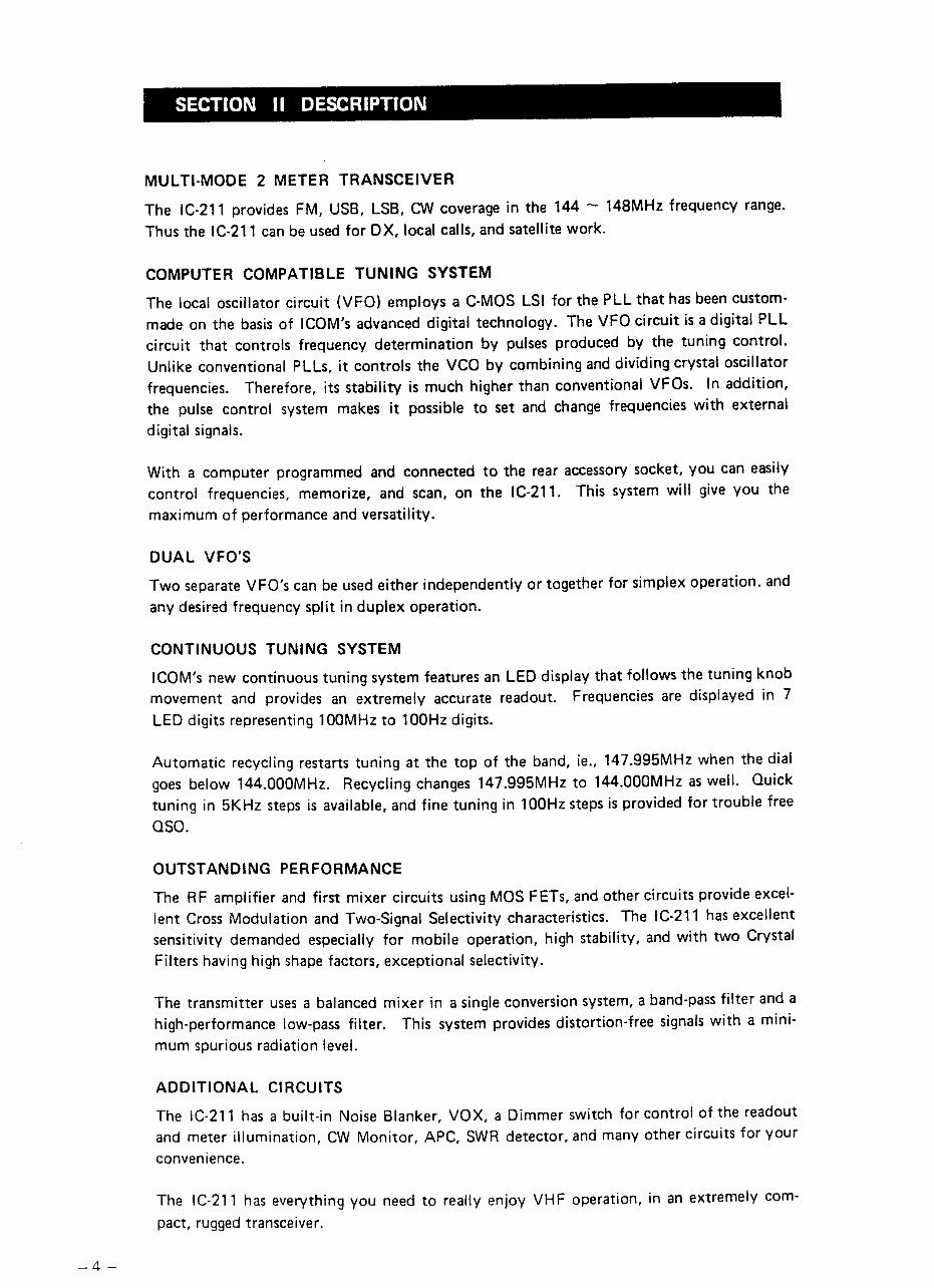 ICOM Service Manual IC 211 | Manuals Online