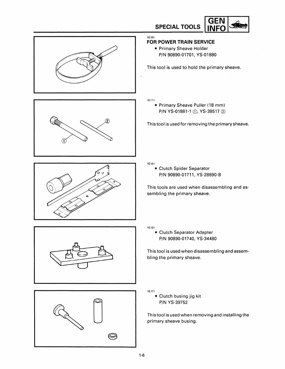 2001 Yamaha VENTURE 600 Snowmobile Service Manual