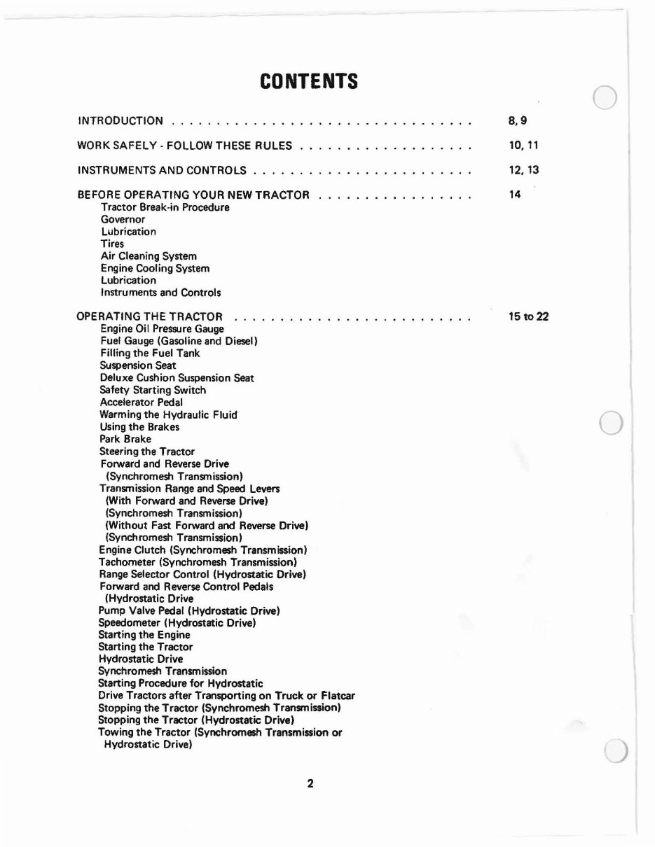 IH International PayLoader 2500B Tractor TLB Operators Instruction ...