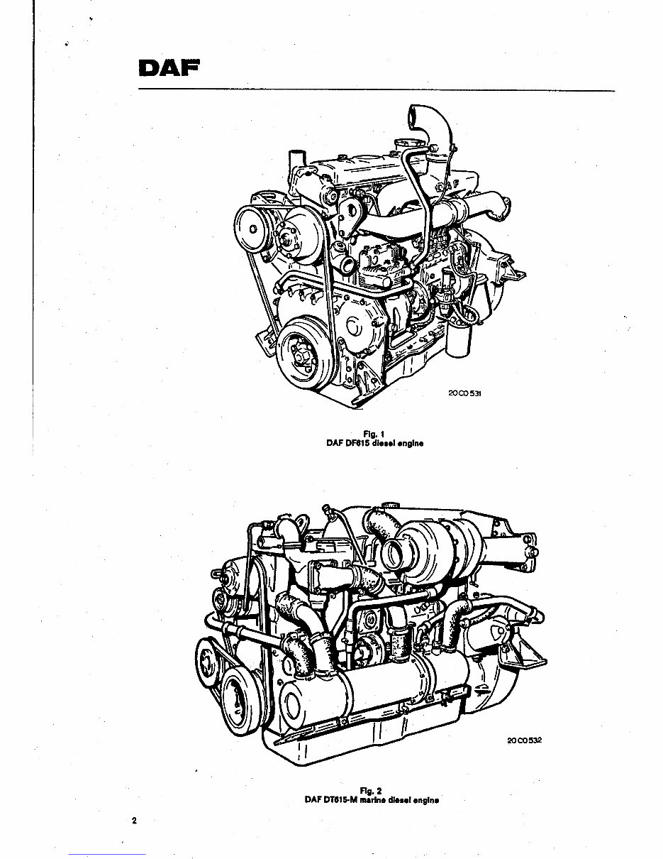 DAF Diesel Engine 575, 615 Series Operators Manual