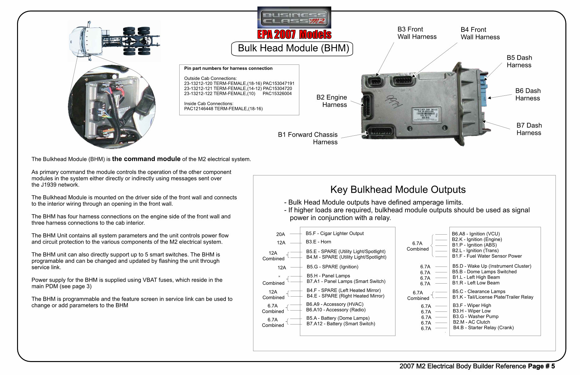Freightliner M2 2007 Electrical Body Builder Reference Guide