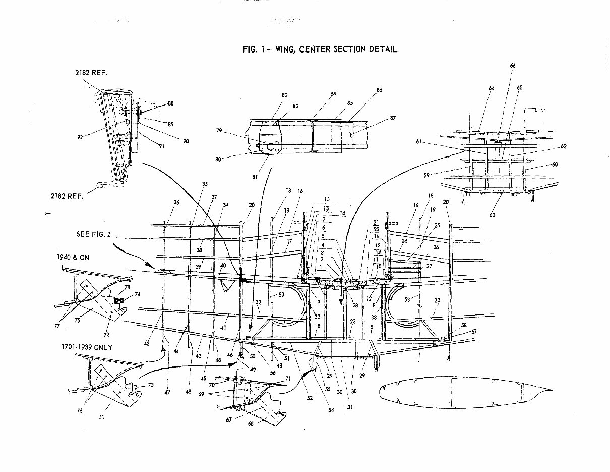 Mooney M20 B C D E IPC parts manual 1961 - 1964