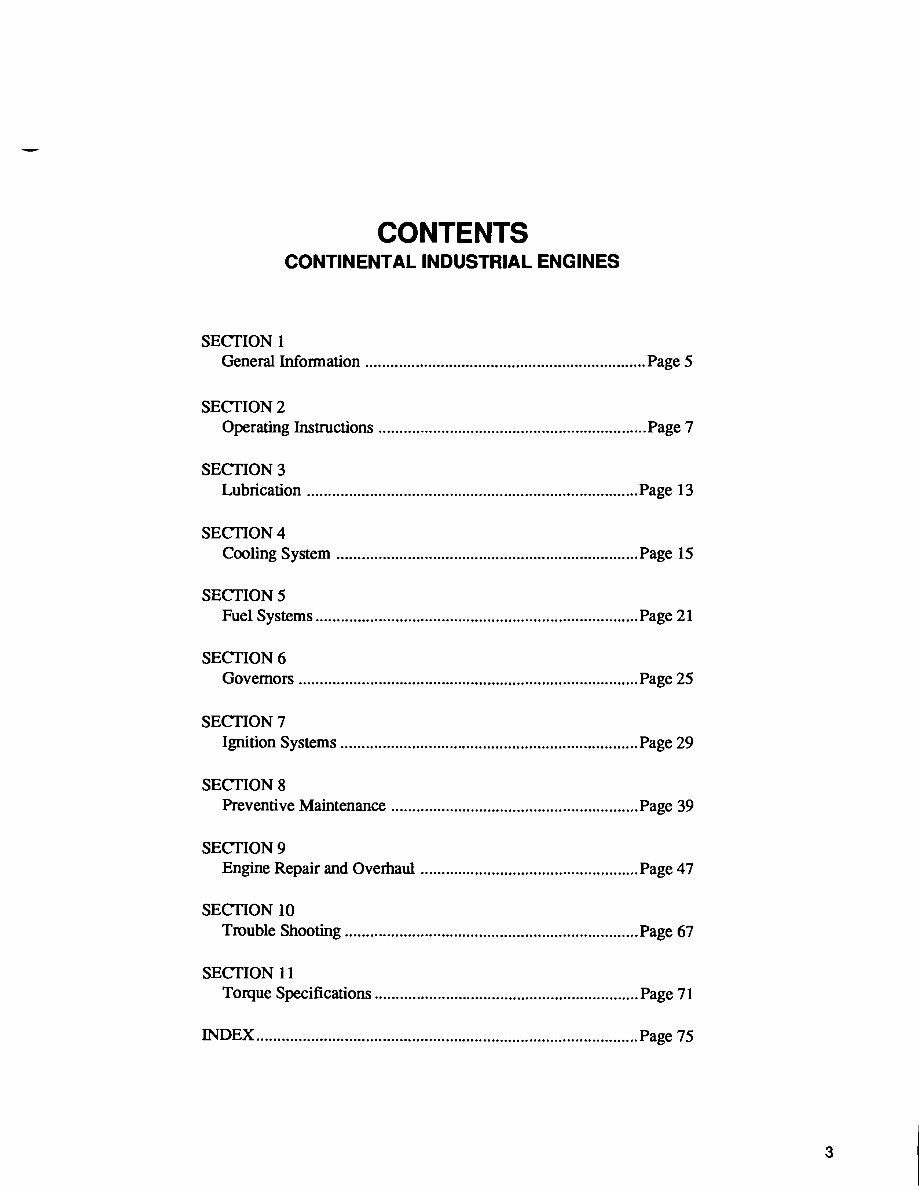 Continental TM20 TM27 Gasoline & LPG Engines TM Series Workshop Service ...
