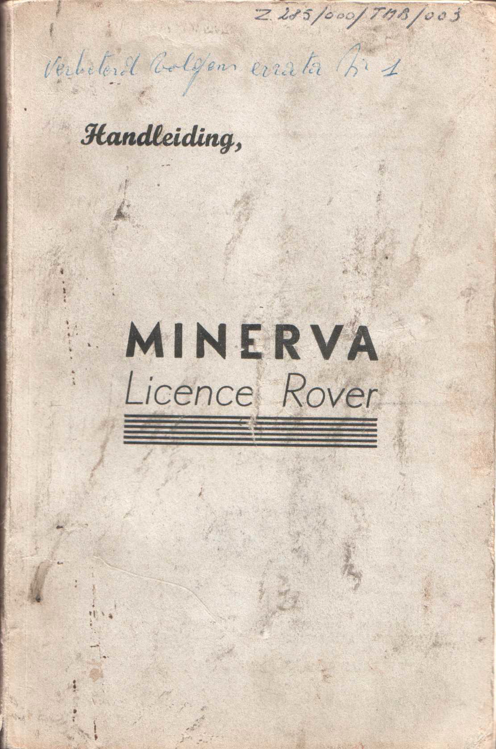 Land Rover MINERVA HandLEIDING | Manuals Online