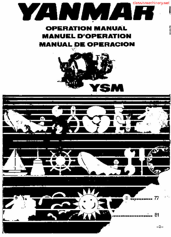 Yanmar YSM YSMB YSMBG YSM12 YSM12G Diesel Engine Operation Manual # 1