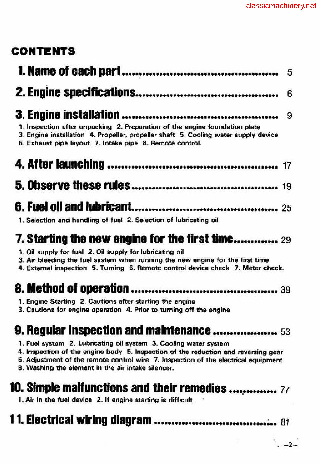 Yanmar YSM YSMB YSMBG YSM12 YSM12G Diesel Engine Operation Manual # 1