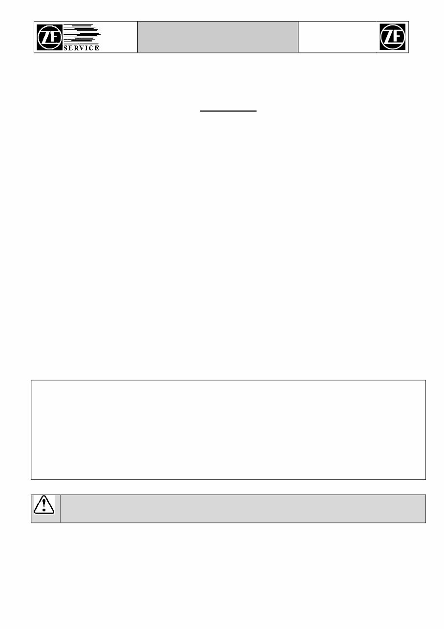 Transmission ZF ECCOM 1.5 SDFG service workshop manual