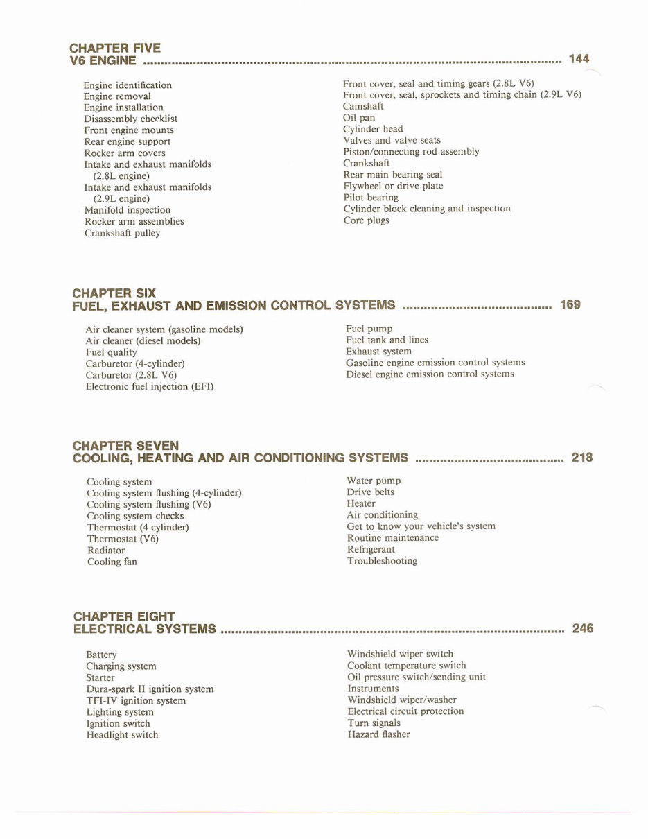 1983-1987 Ford Ranger & Bronco Service & Repair Manual