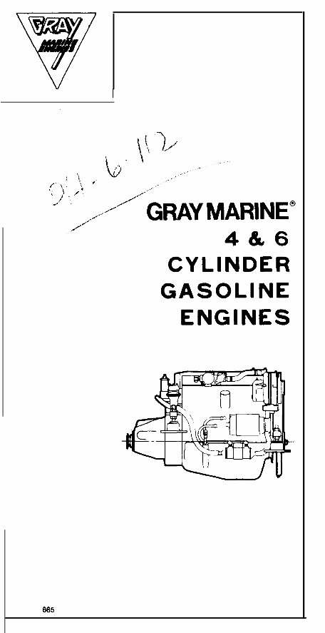gray marine vintage chris craft engine manuals 4 & 6 cyl