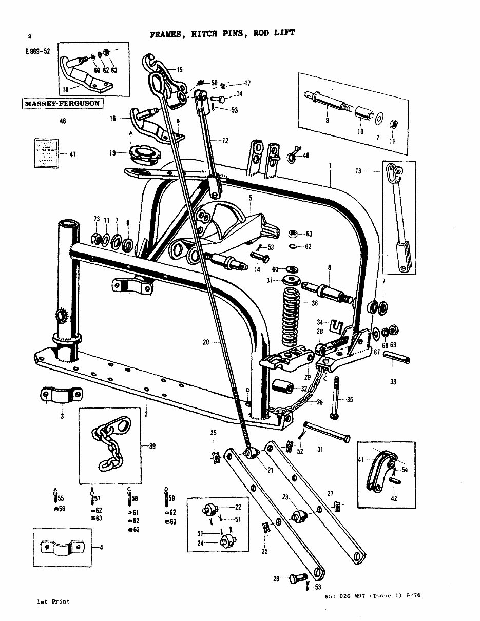 MASSEY FERGUSON MF 32 MOWER PITMAN DRIVE Parts Manual 651026M97
