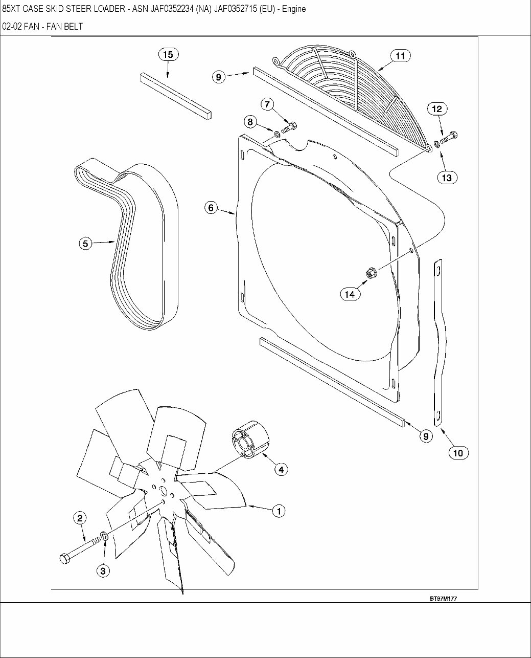 CASE 85XT Skid Steer Loader Parts Catalog Manual