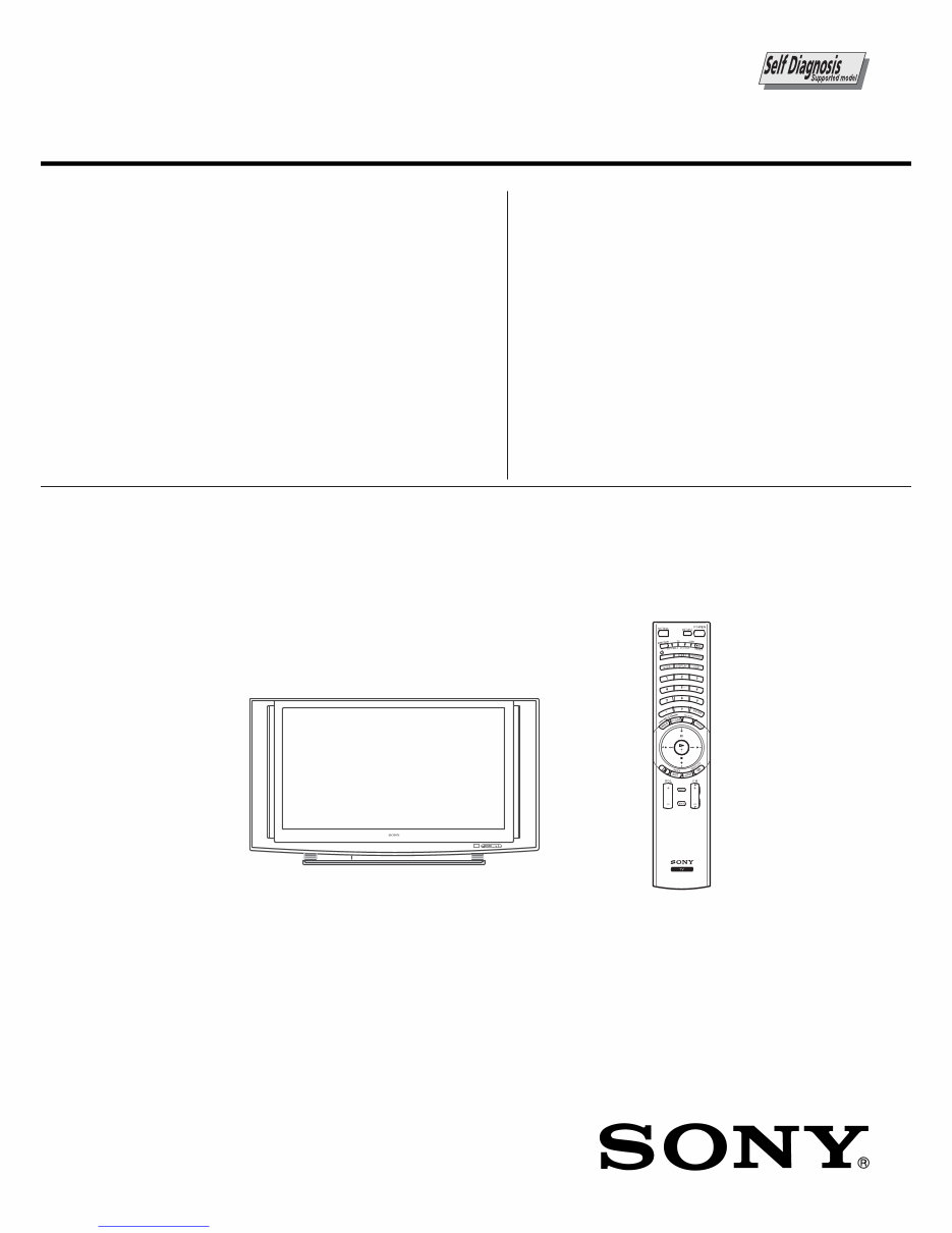 SONY KDS-R50XBR1 KDS-R60XBR1 TVService Manual
