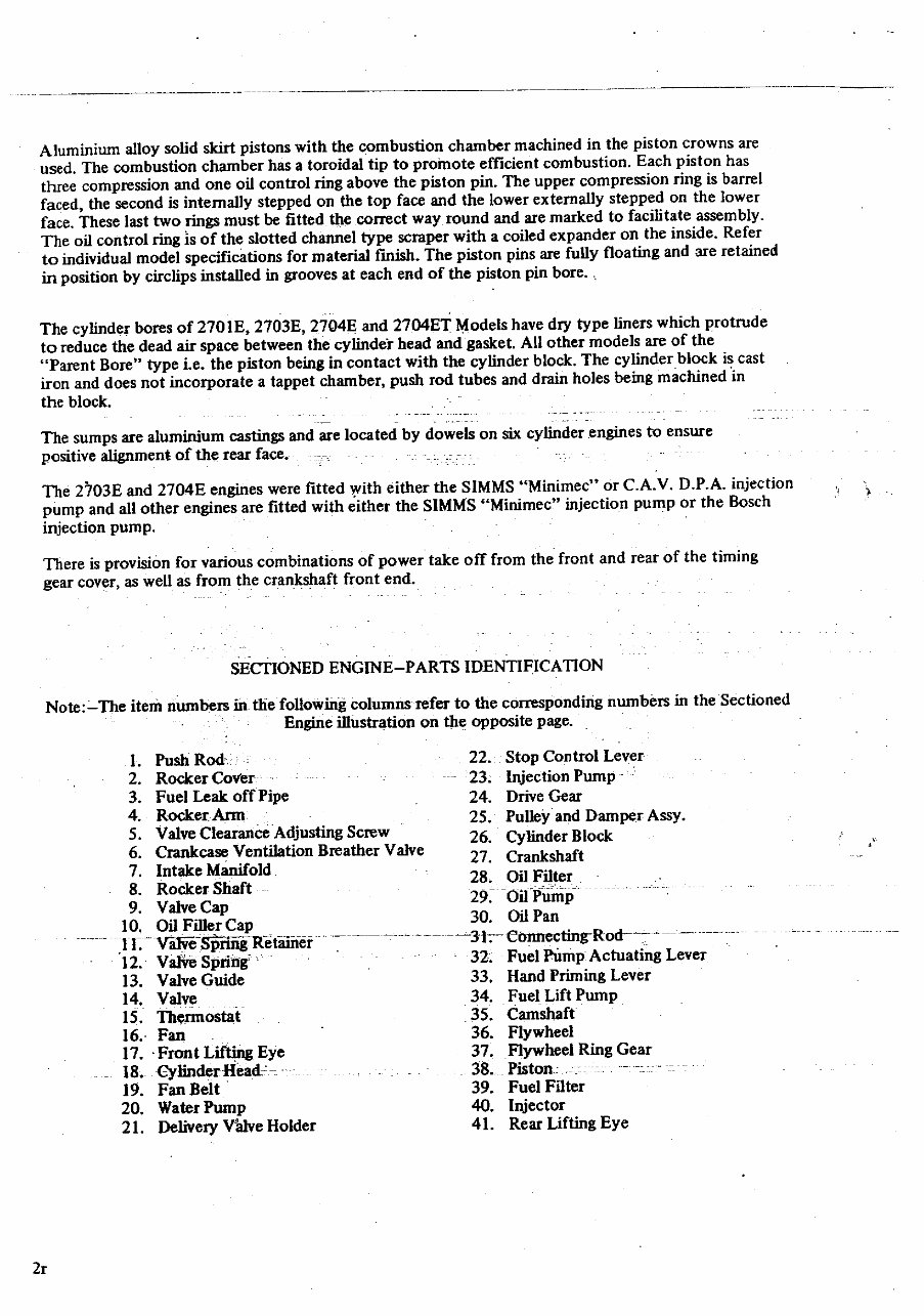 Ford 2704ET Diesel Engine Workshop Repair Service Manual