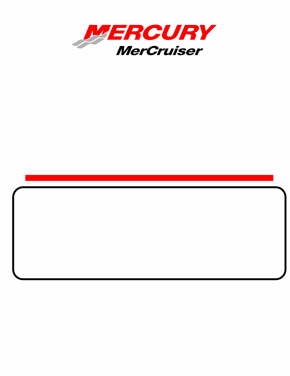 2000-2008 Mercruiser 496 CID / 8.1L Engine Service Manual