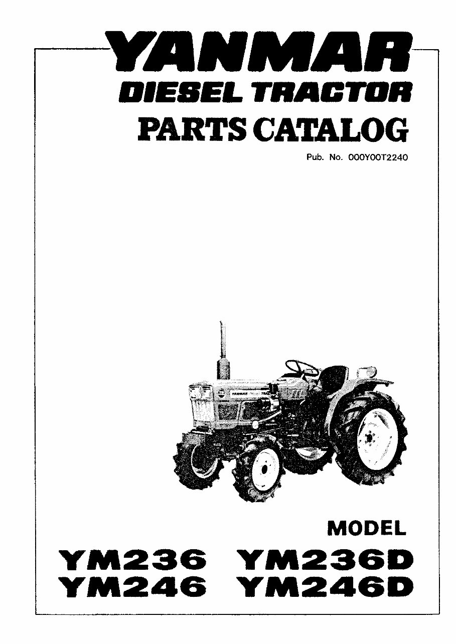 YANMAR DIESEL TRACTOR ROTARY TILLER Operation Parts Manual, 41% OFF