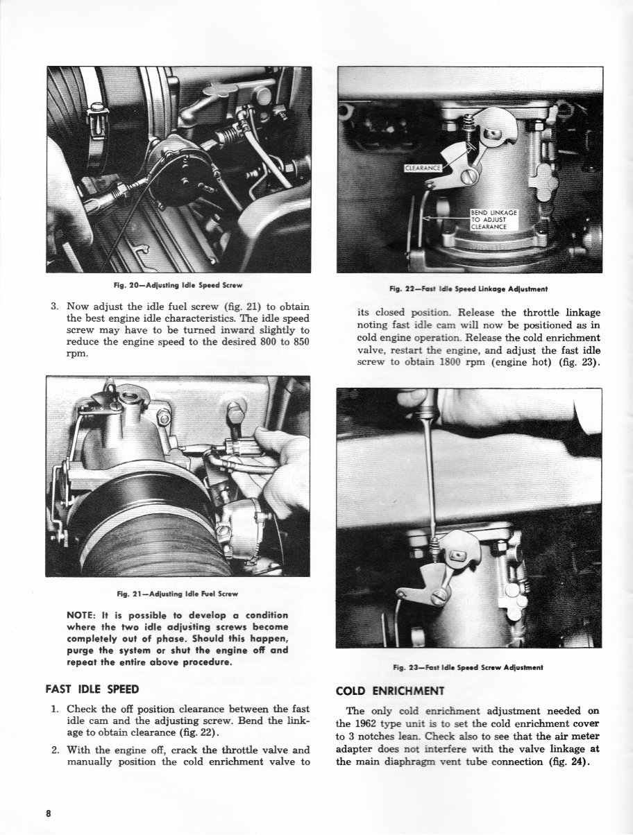 Rochester fuel injection service repair corvette 57 - 62