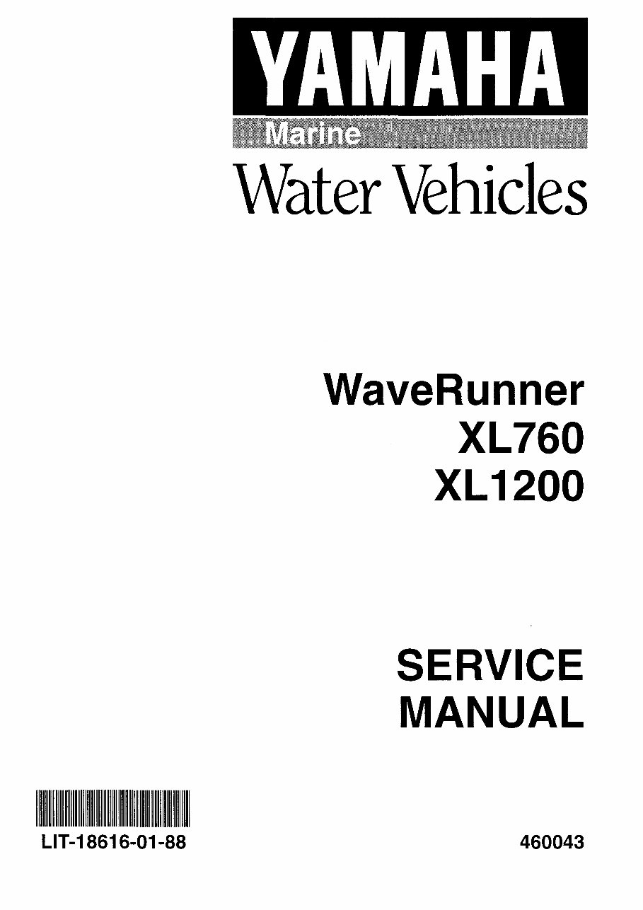 Yamaha WaveRunner XL760 1998 Factory Service Repair Manual