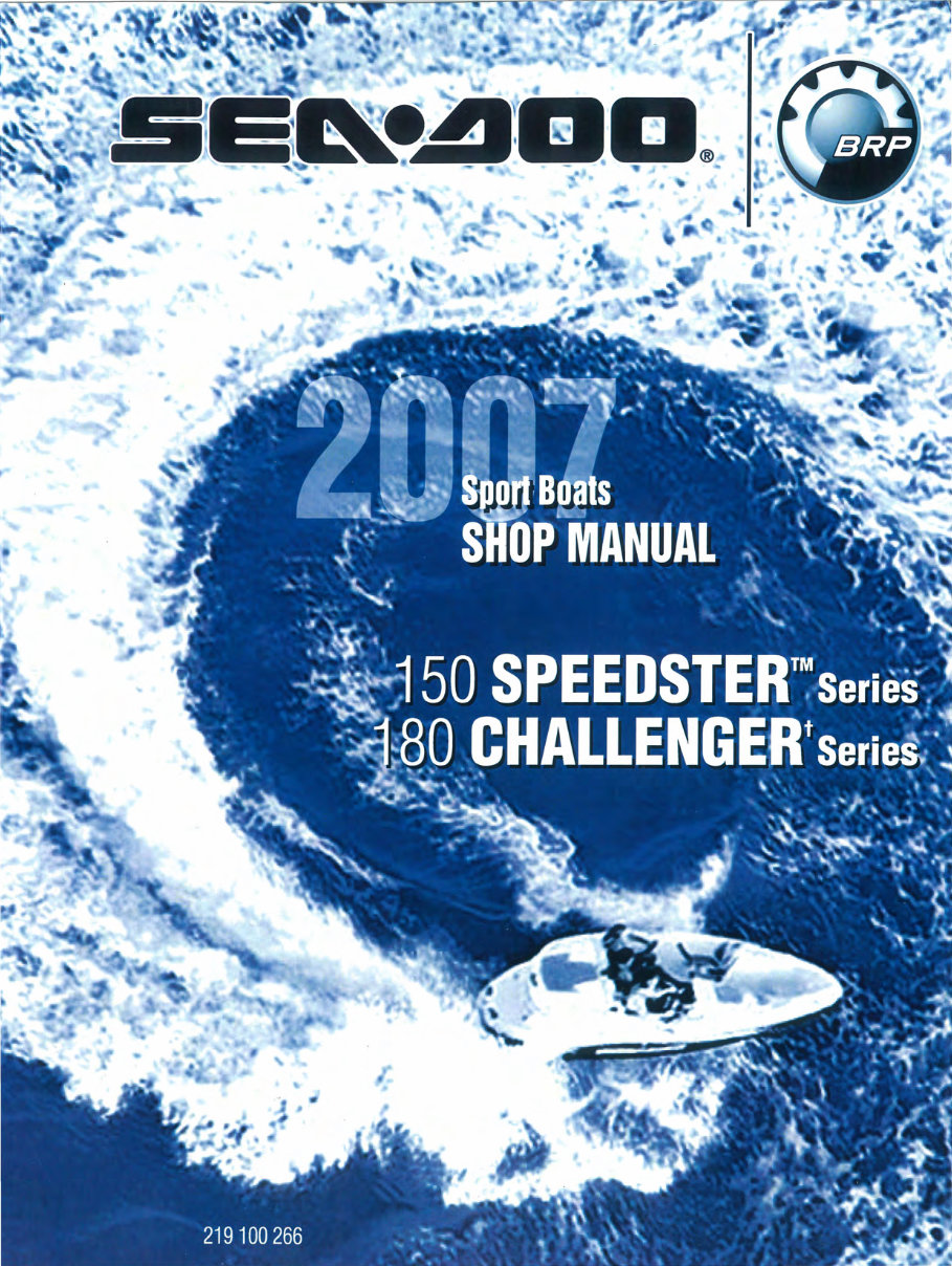 2007 Seadoo 150 Speedster 180 Challenger service manual