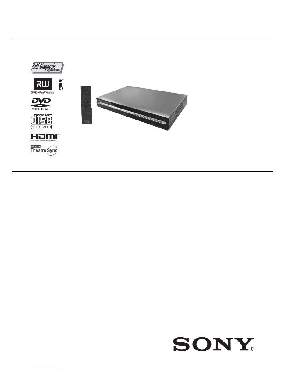 Sony RDR-GX350 + RDR-HX750 + RDR-HX950 Service Manual & Repair Guide