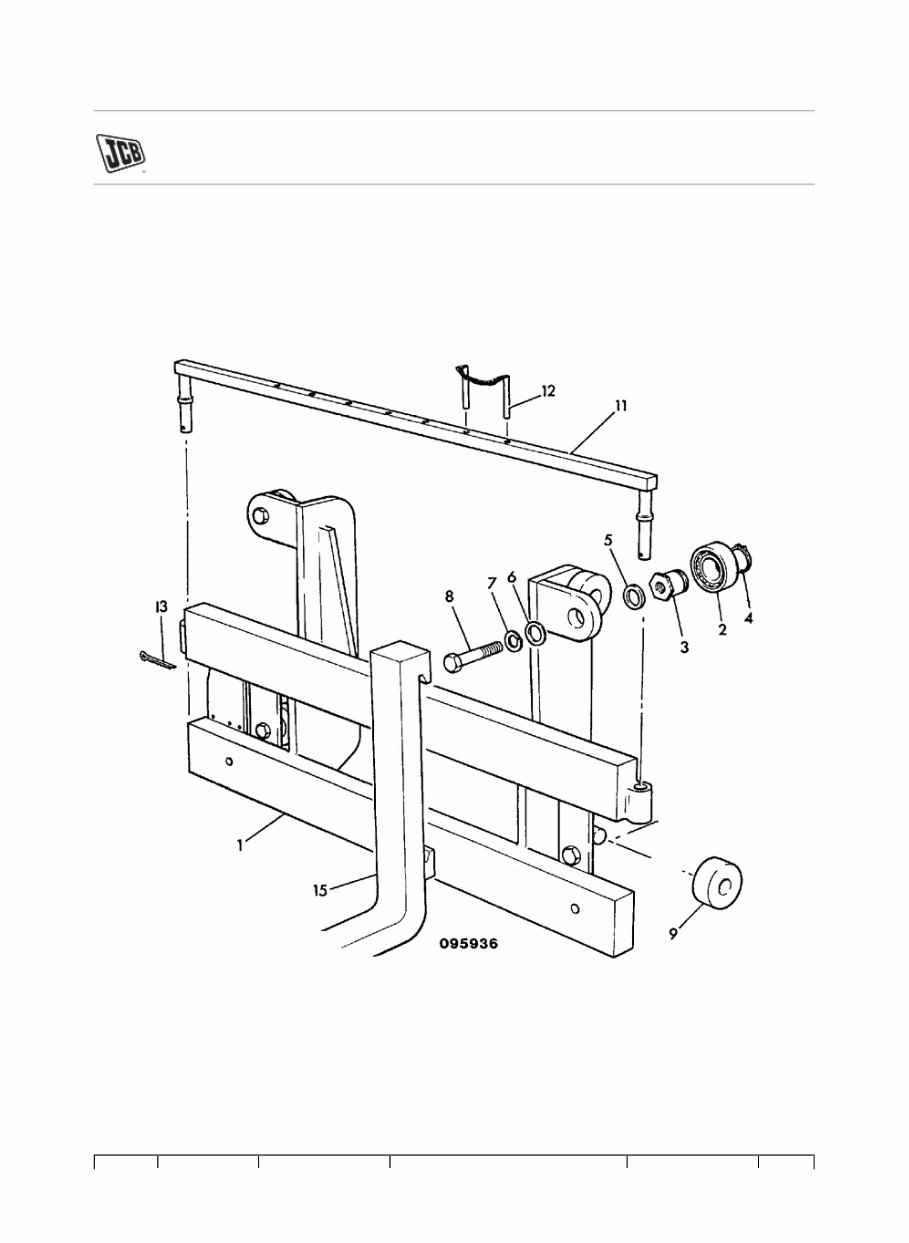 JCB 930-2 Forklift Parts Catalogue Manual (SN: 00607000-00607149)