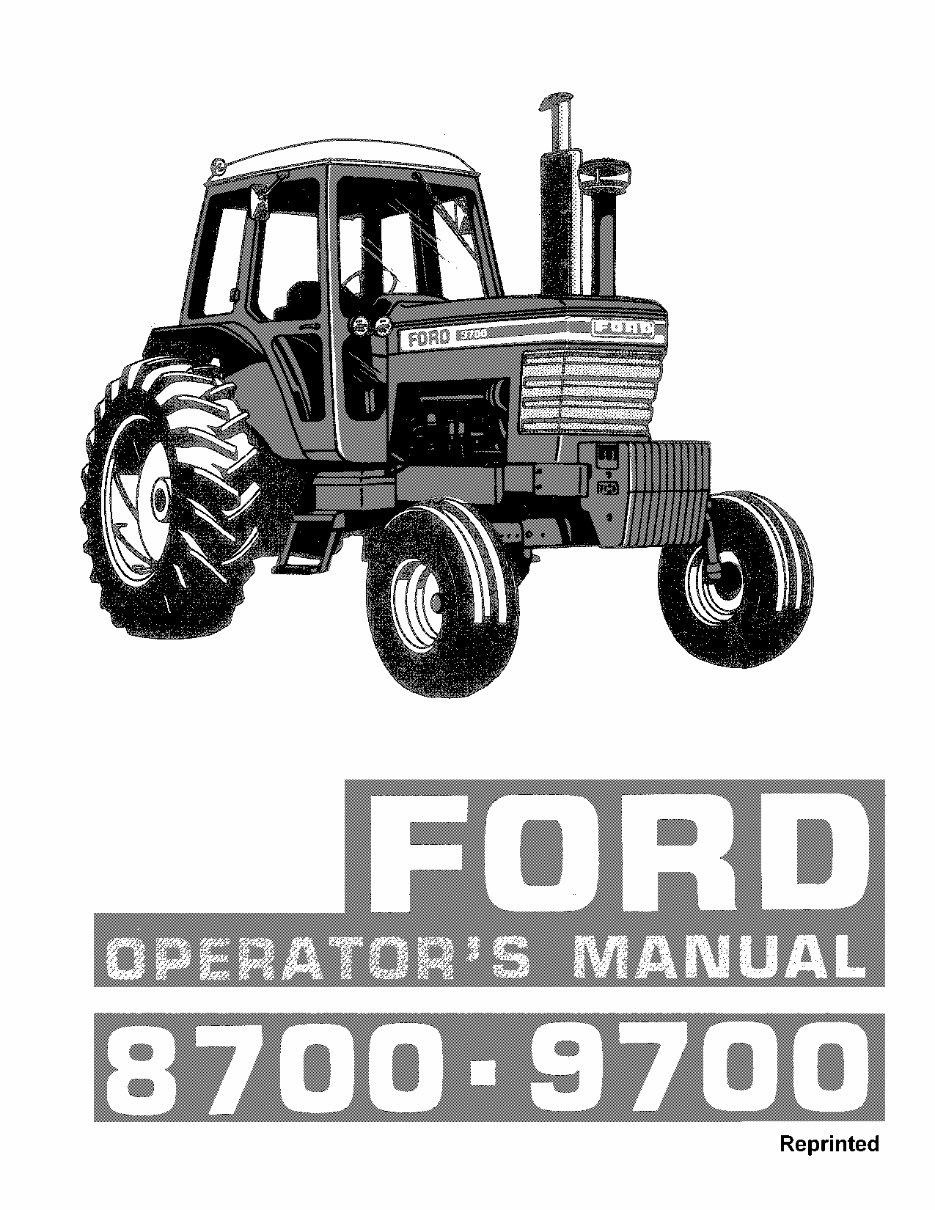 FORD 8700 9700 Tractor Operators Manual | Manuals Online