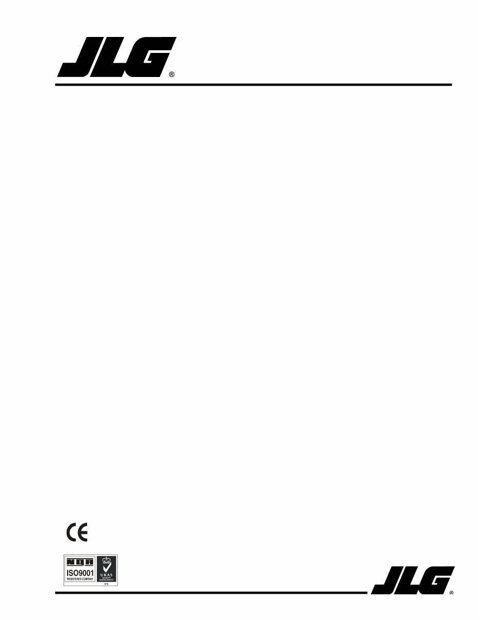 JLG 600S 600SJ 600A 600AJ Service & Repair Workshop Manual