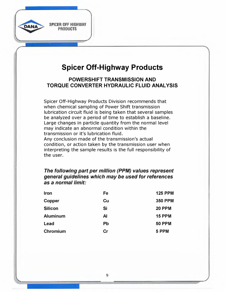 CLARK DANA HRS 32000 LONG DROP 6 SPEED Workshop Manual