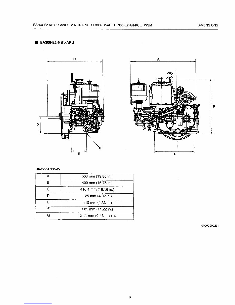 Kubota EA300-E2-NB1 Diesel Engine Full Service Repair Manual