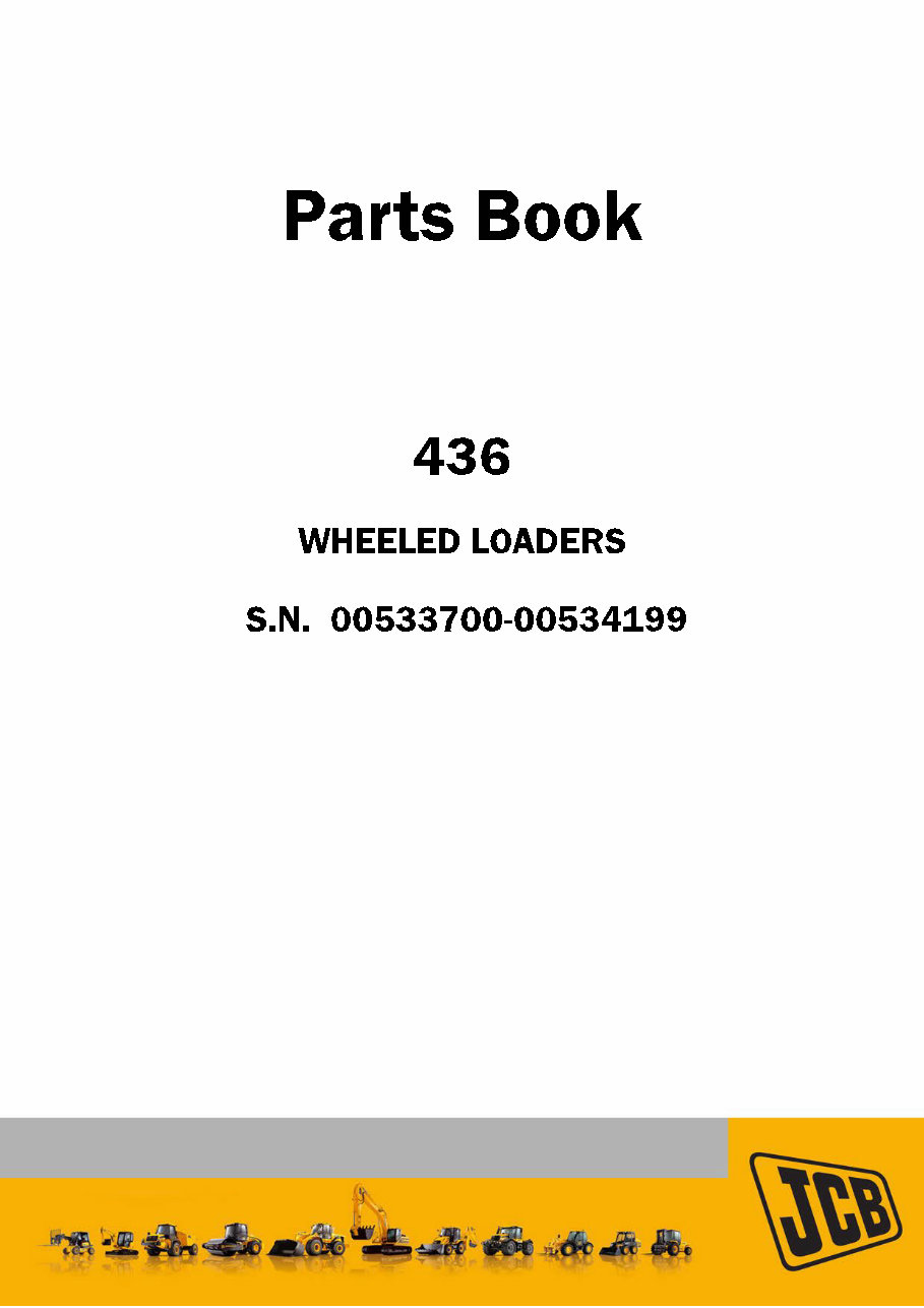 JCB 436 Wheel Loader Parts Catalog Manual #2