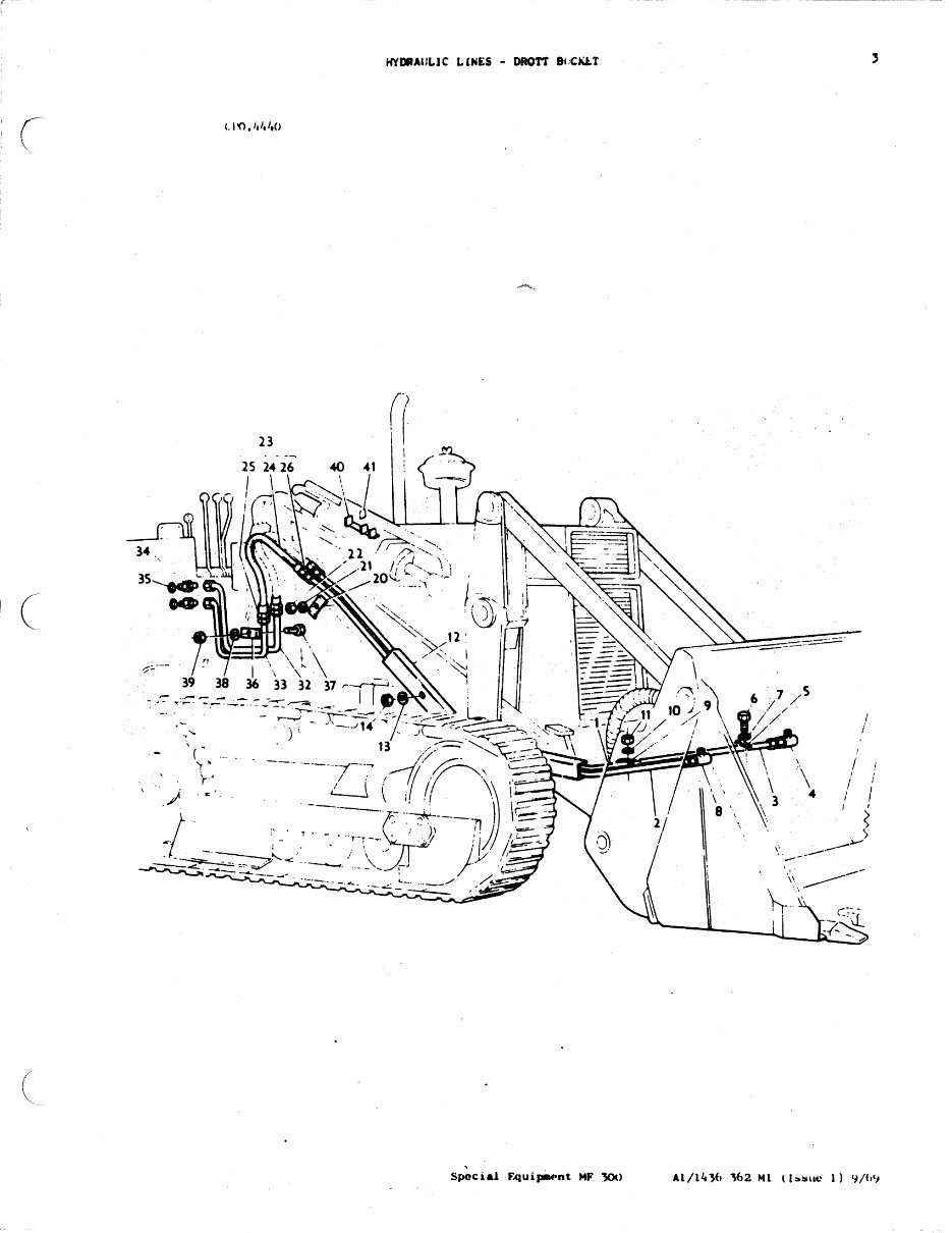 Massey Ferguson MF300 Tractor Loader - Dozer Tractor Parts Catalog Manual