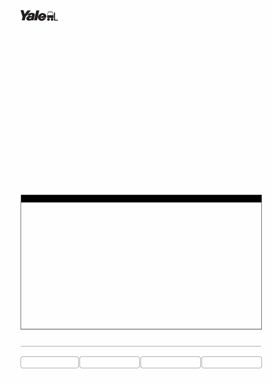 Yale MP20X Platform Pallet Truck Parts Manual