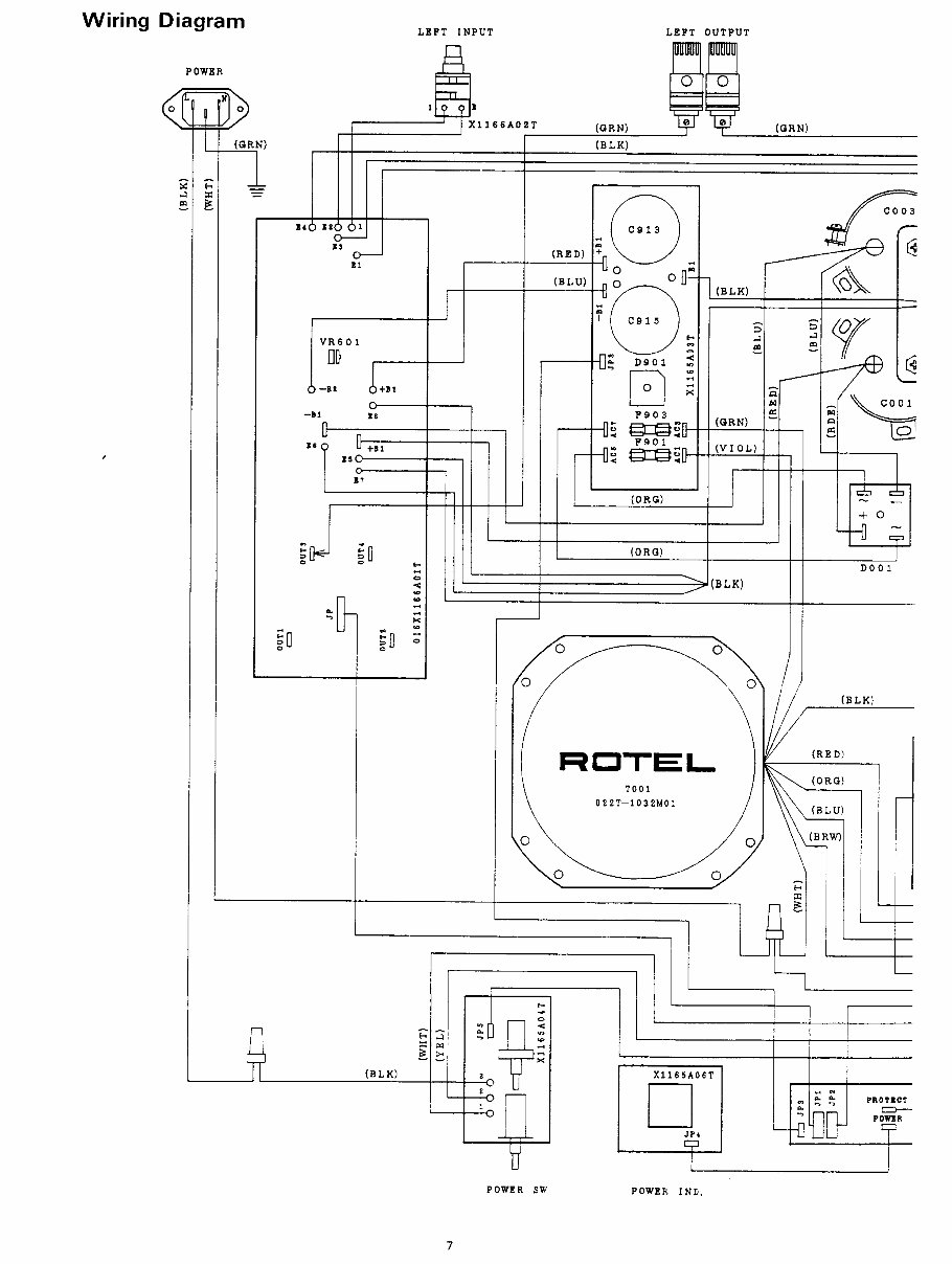 Rotel RHB-10 MICHI Power Amplifier Service Technical Manual