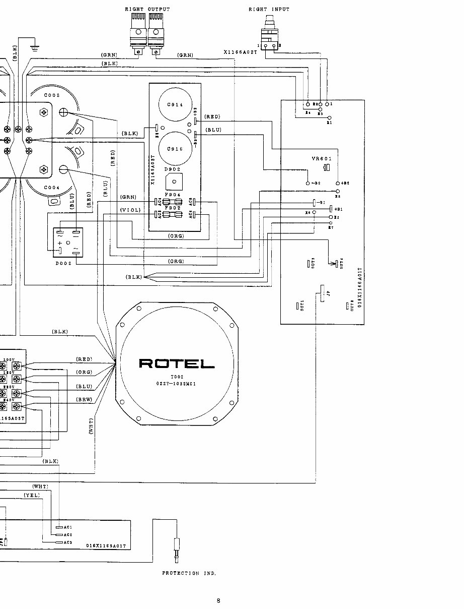 Rotel RHB-10 MICHI Power Amplifier Service Technical Manual
