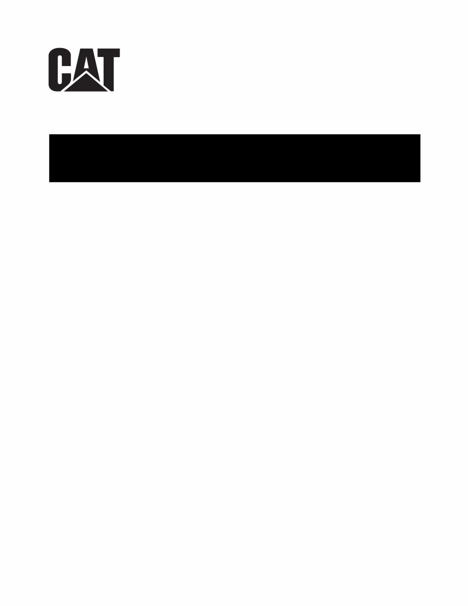 CAT Gasoline and LPG Forklift Truck: GP40, GPL40 Workshop Service Manual