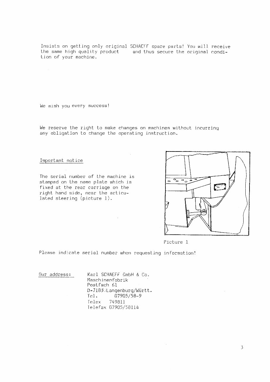 SCHAEFF SKL 820 Series A Wheel Loader Operation repair Manual