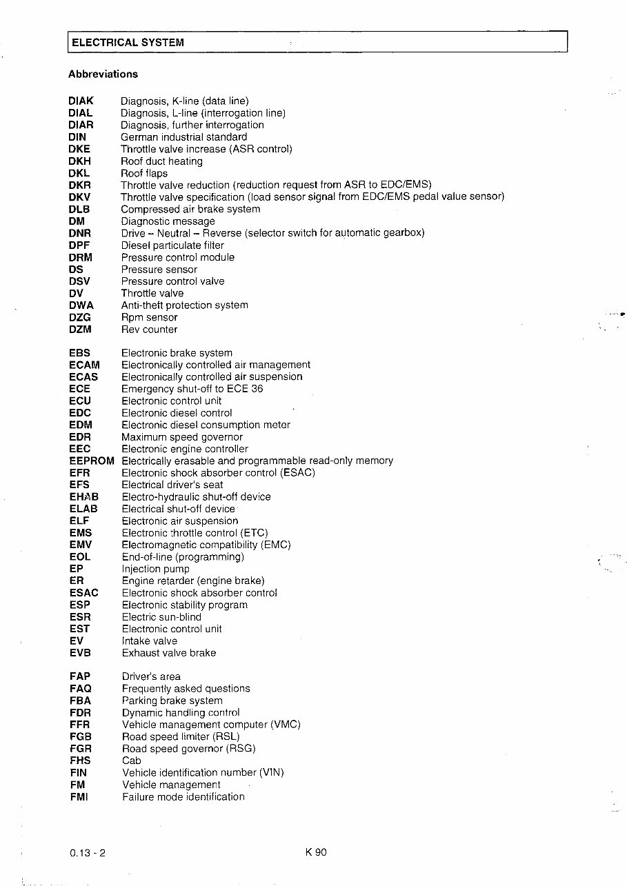 MAN TGA Wiring Electrical System Manual | Manuals Online