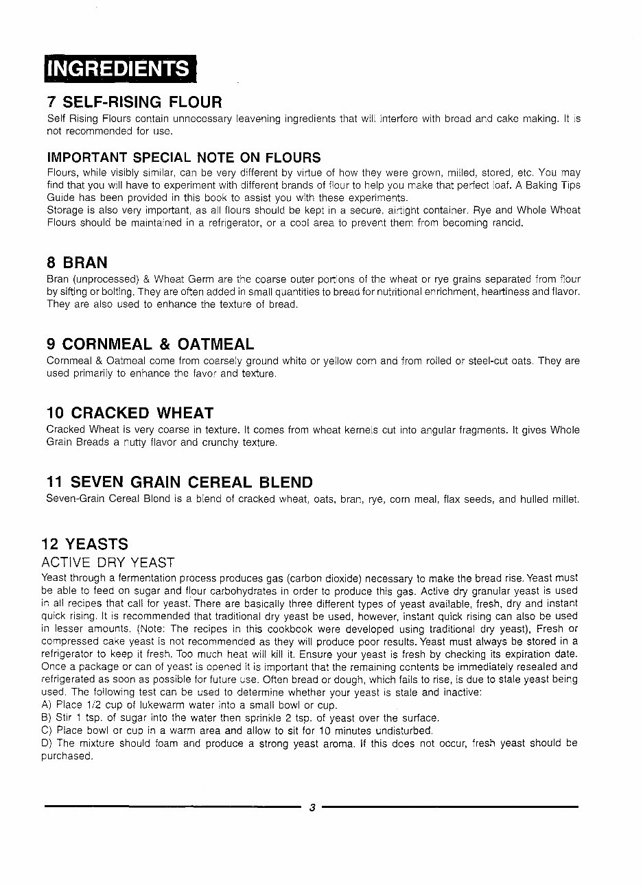 Magic Chef Breadmaker Parts Model ES1850 Type 635 Instruction Manual ...