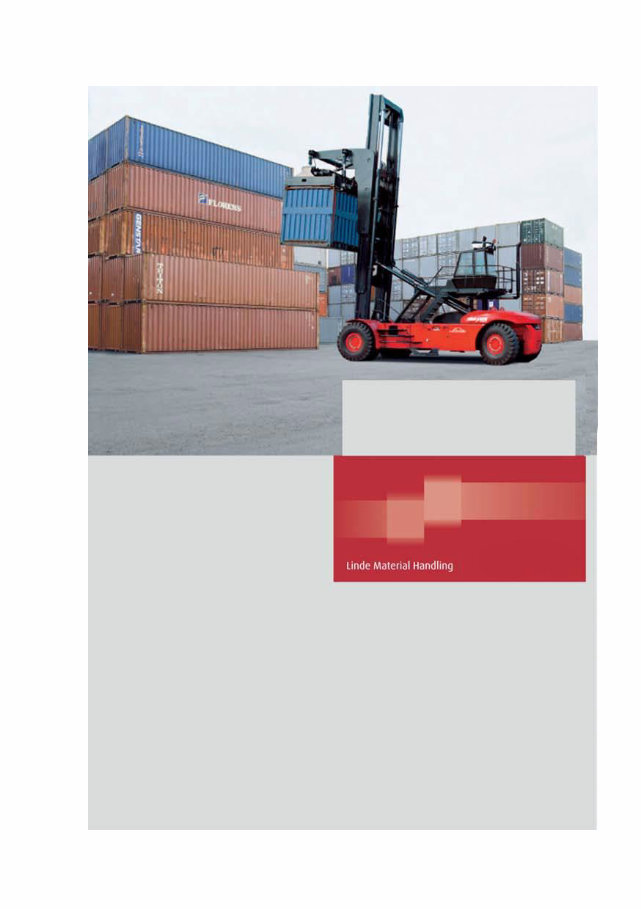 Linde Container Handler Type 356: C400 Operating Instructions (User Manual)