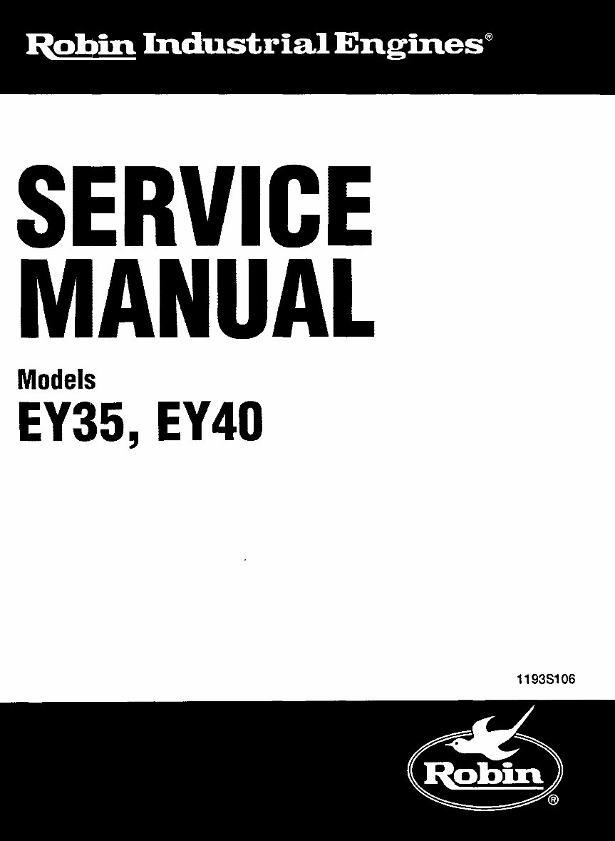 Subaru Robin EY35, EY40 Engine Service Repair Workshop Manual
