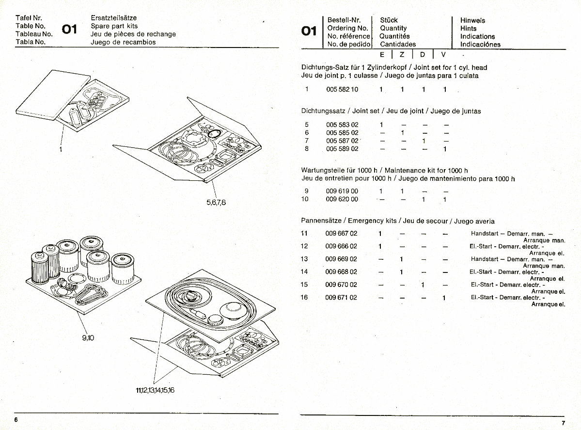 HATZ Diesel Engine E108 Z108 D108 V108 Service Parts Catalogue Manual