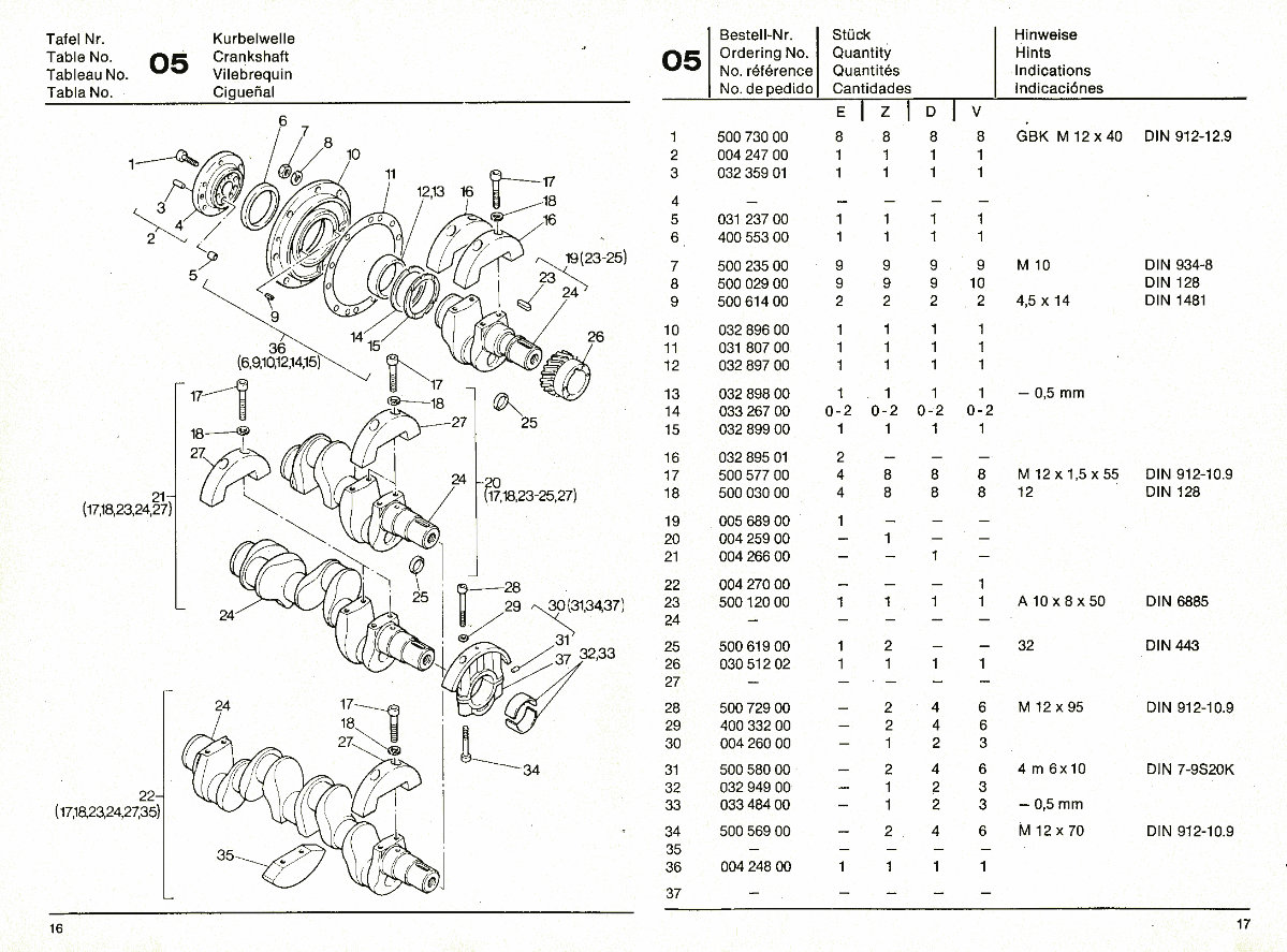 HATZ Diesel Engine E108 Z108 D108 V108 Service Parts Catalogue Manual