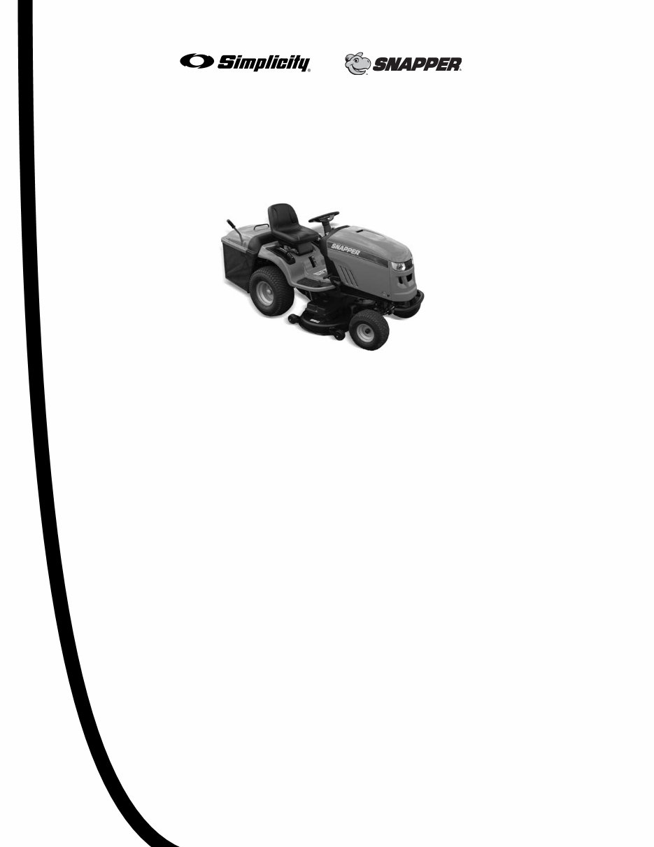 Simplicity Snapper Regent XL / RD Series Owners Operator Maintenance ...